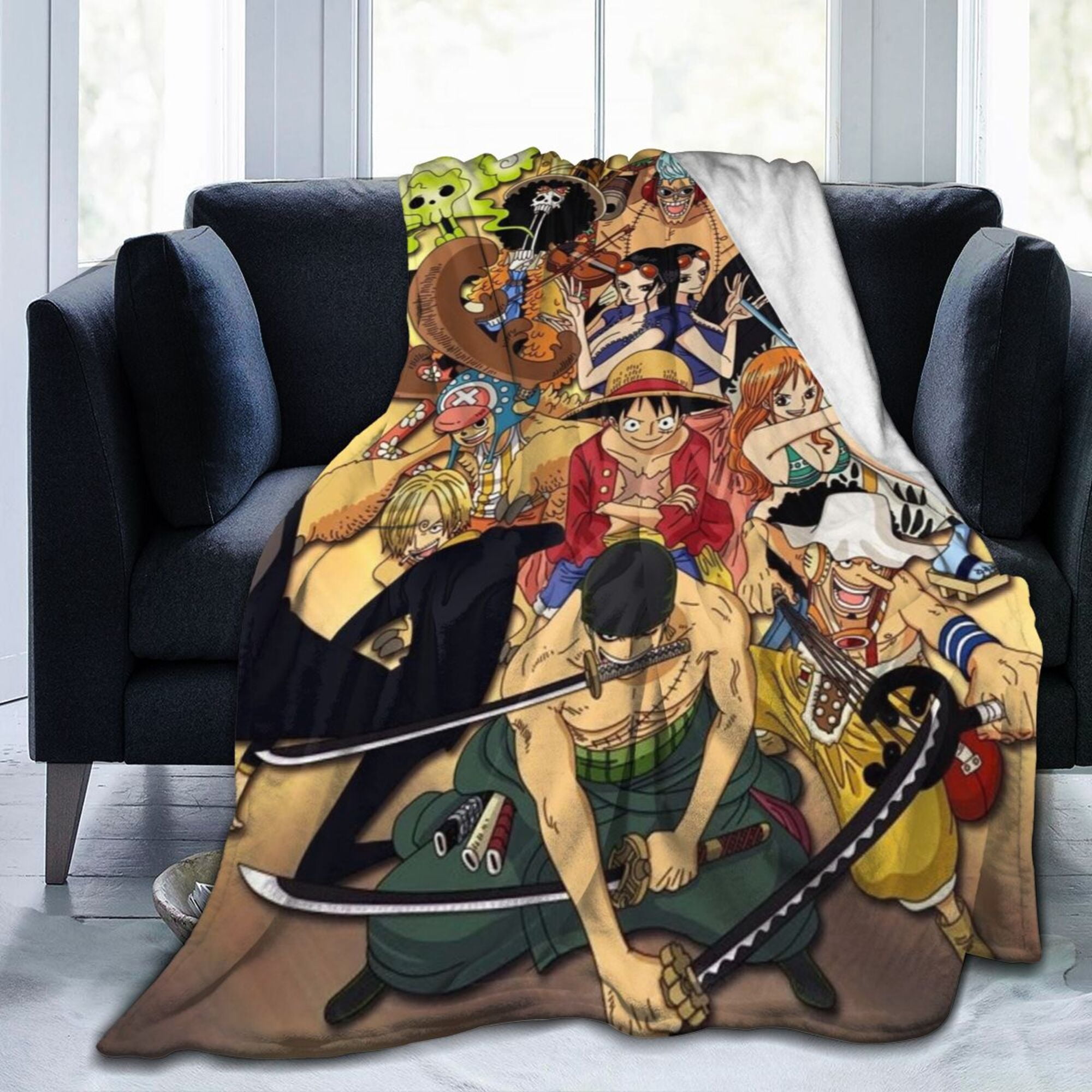 One Piece Blanket Monkey D Luffy Roronoa Zoro Vinsmoke Sanji Shanks ...