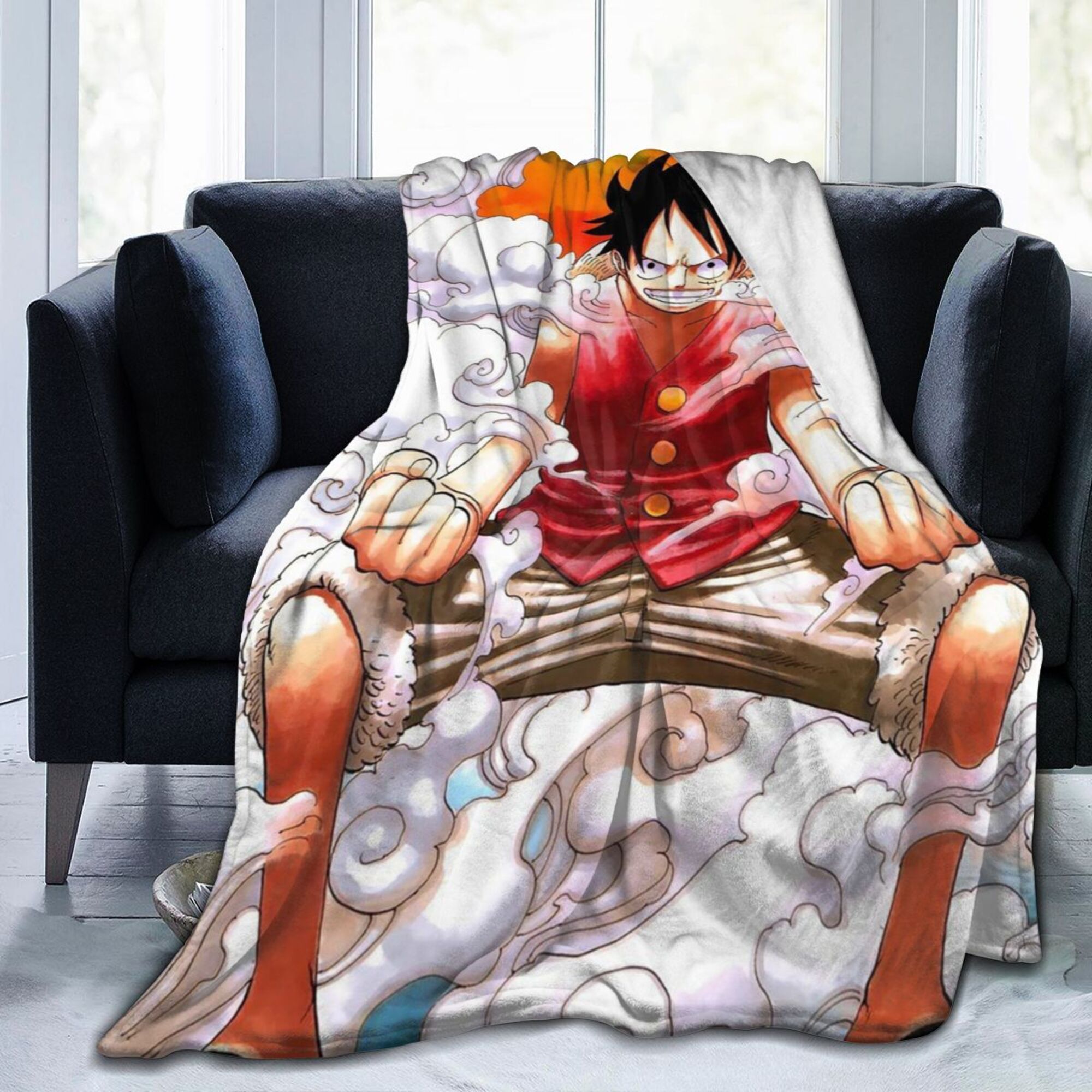 One Piece Blanket Monkey D Luffy Roronoa Zoro Vinsmoke Sanji Shanks Sabo Boa Hancock Nico·Robin ...