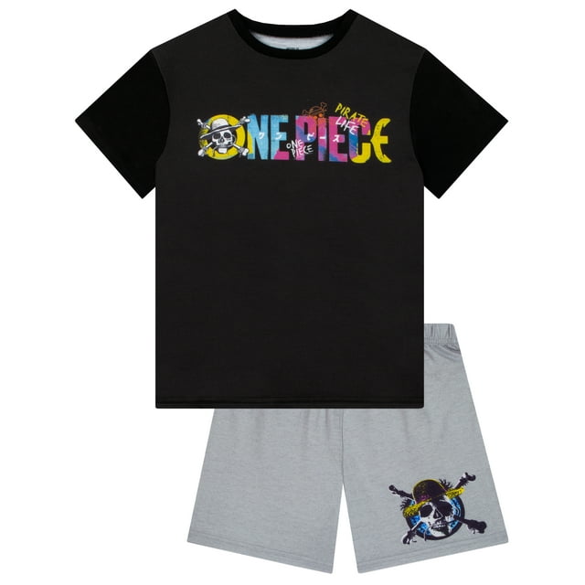 One Piece Boys Anime Pajamas Black Sizes 8-14 - Walmart.com