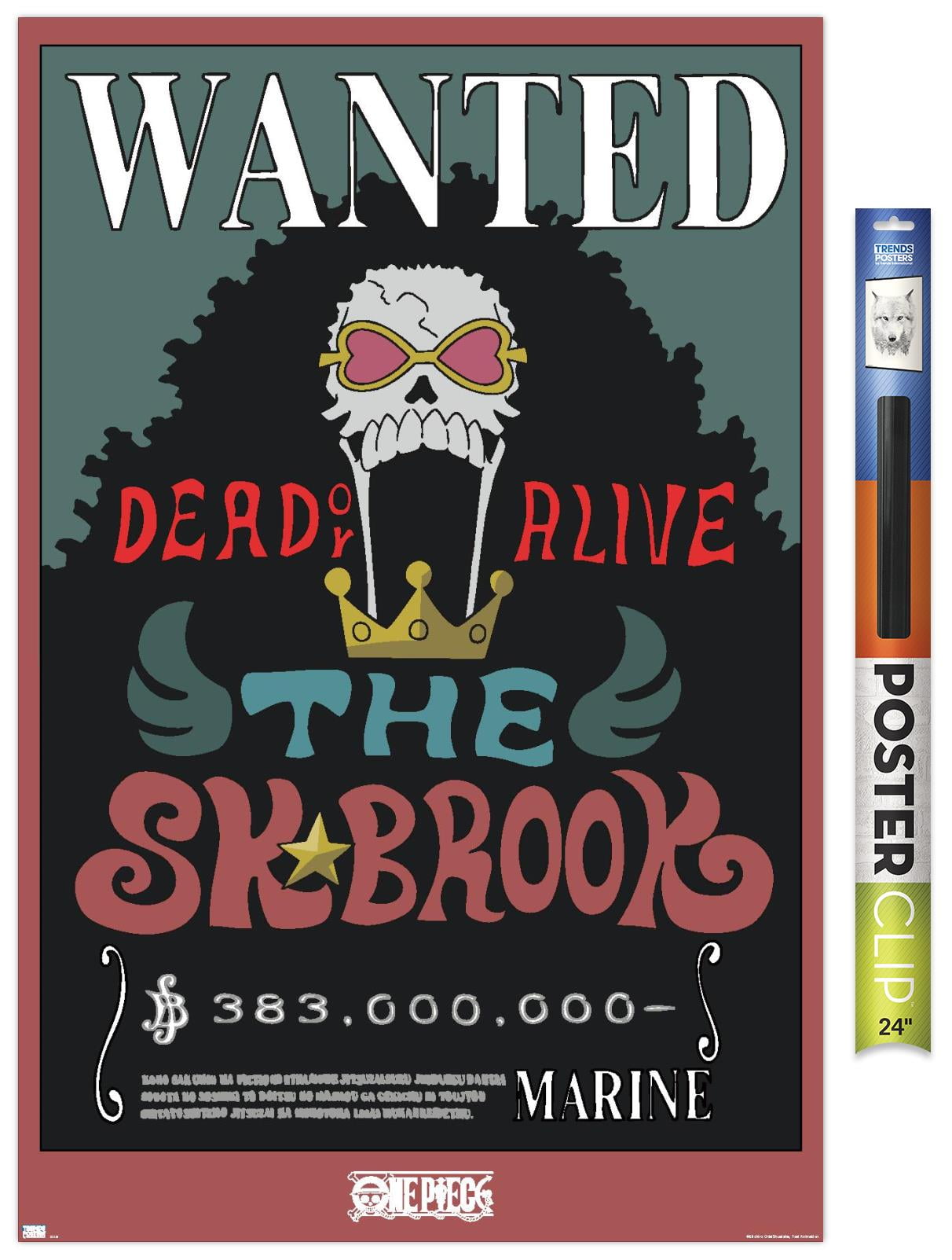 One Piece - Brook Wanted Poster Wall Poster, 22.375" x 34" - Walmart.com