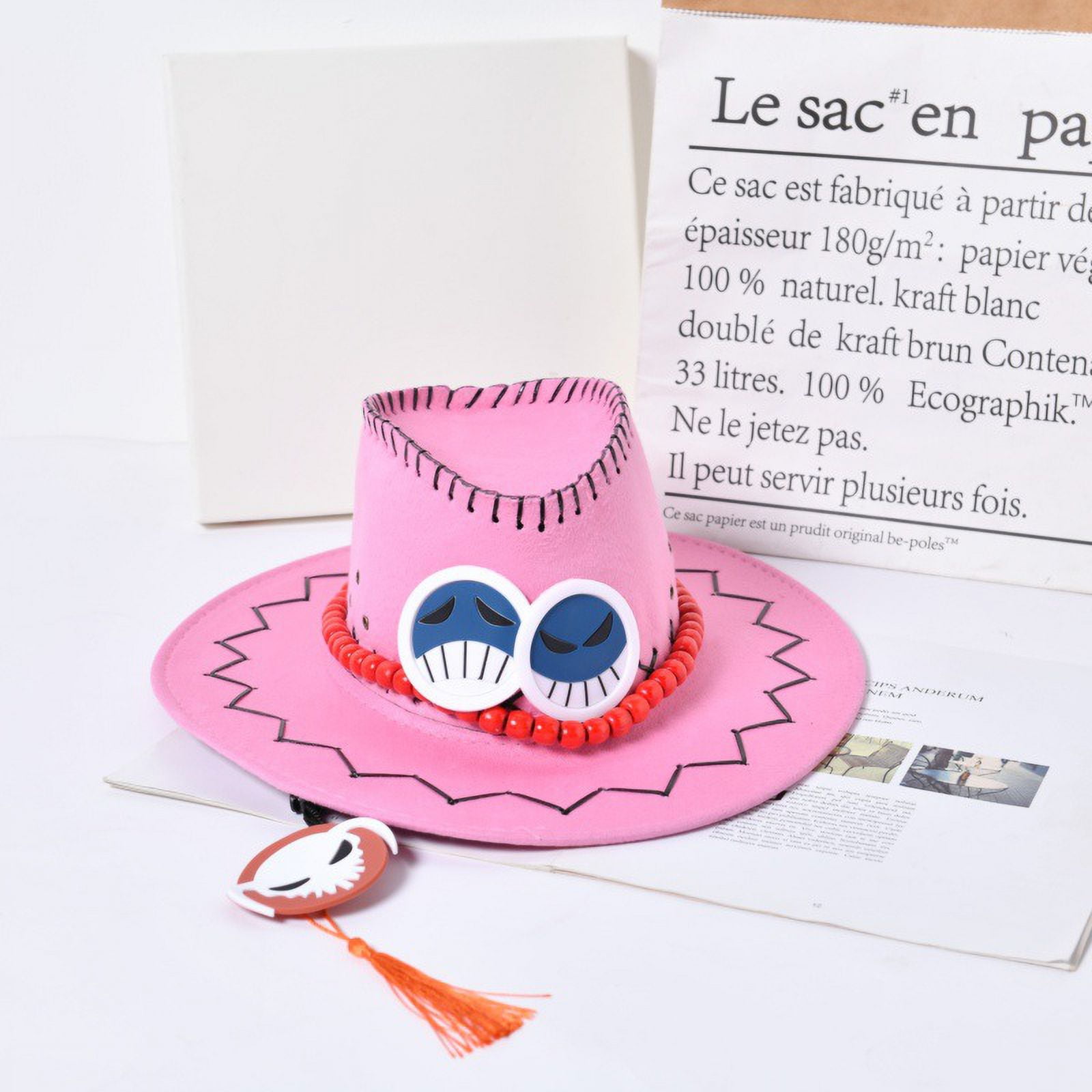 One Piece Cap Ace Hats Cosplay Cowboy Cap Men Women Fashion Pirates ...