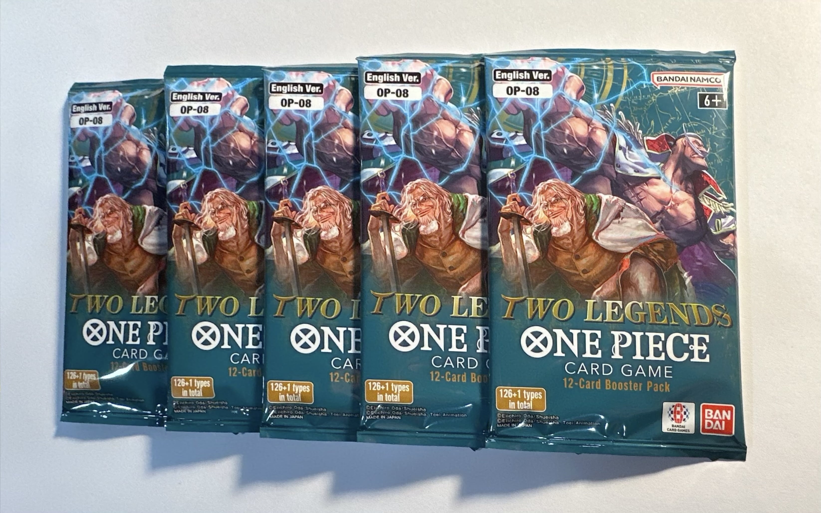 One Piece Cards Two Legends OP-08 English 5X Booster Packs - Walmart.com