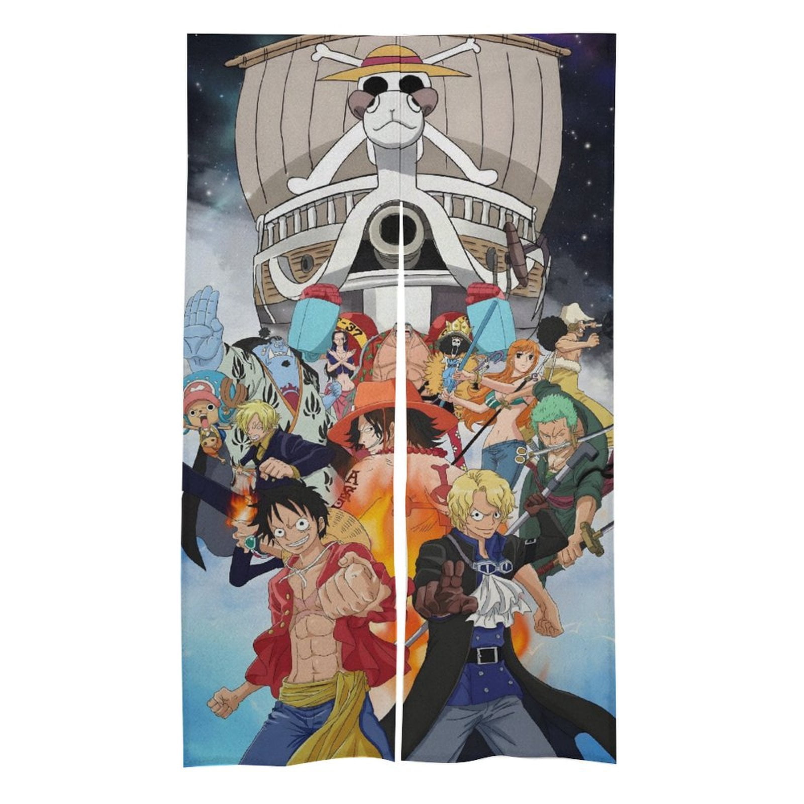 One Piece Cartoon Anime Darkening Blackout Curtain for Door Curtain ...