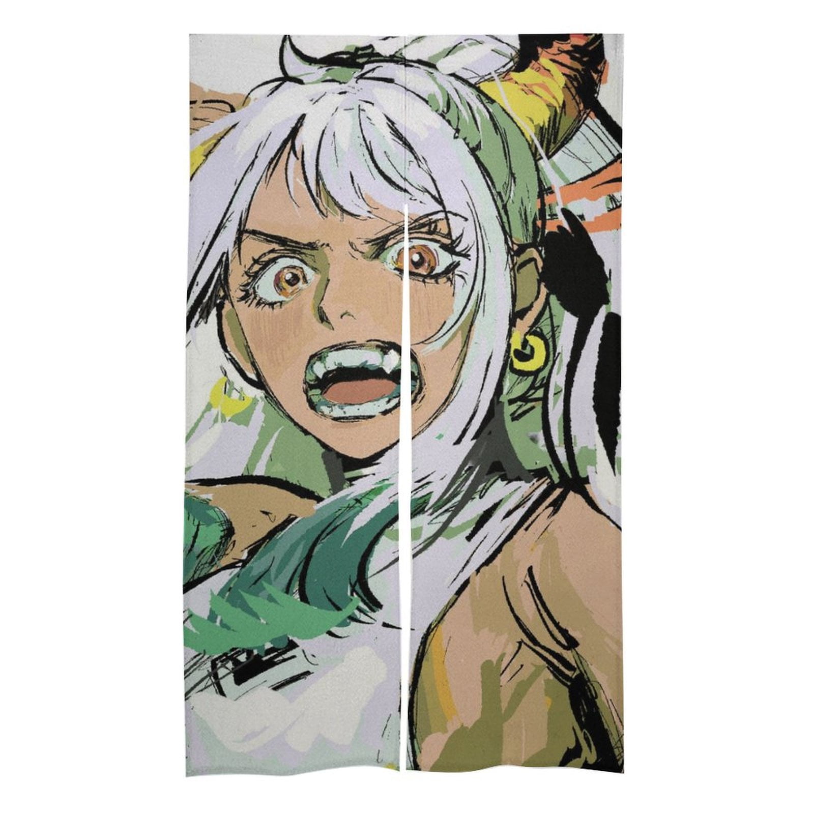 One Piece Cartoon Anime Darkening Blackout Curtain for Door Curtain ...