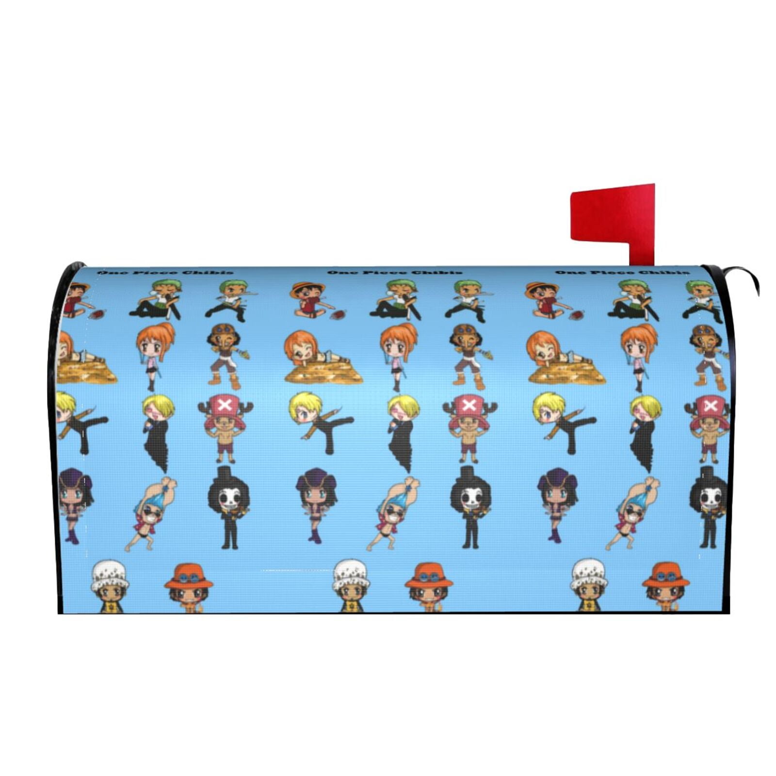 One Piece Cartoon Character Mailbox Cover Magnetic Standard Size, Post ...