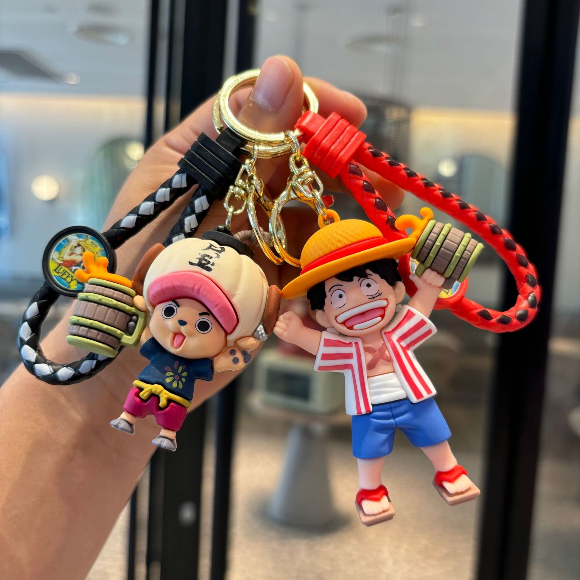 One Piece Cartoon Keychains, Anime cute Keychain, Backpack Key Key ...