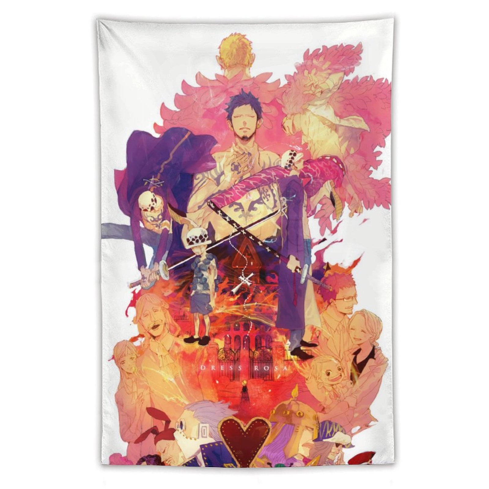 One Piece Cartoon Tapestry for Backdrop Room Decor Wall Art 40"x60 ...