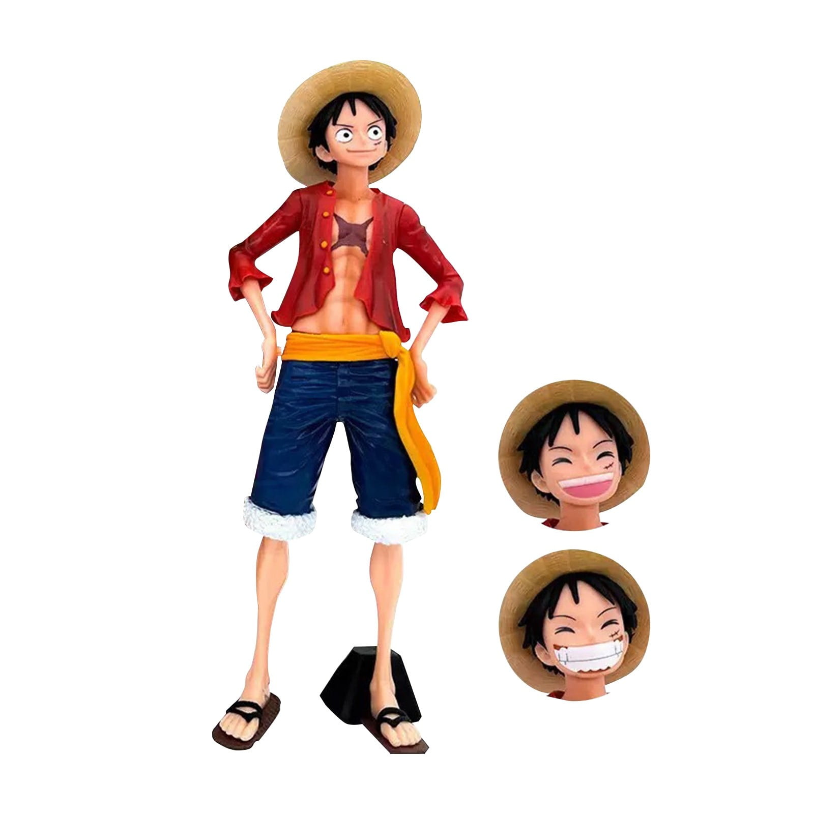 One Piece Character Figurine Smile Monkey·D·Luffy Figurine 3 Face ...