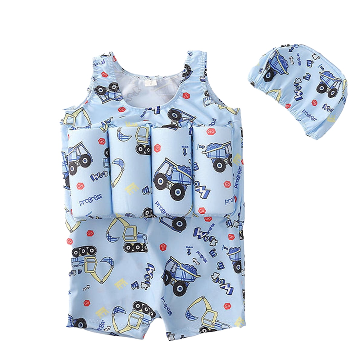 One-Piece Children Buoyancy Swimsuit Swim Vest Detachable Float ...