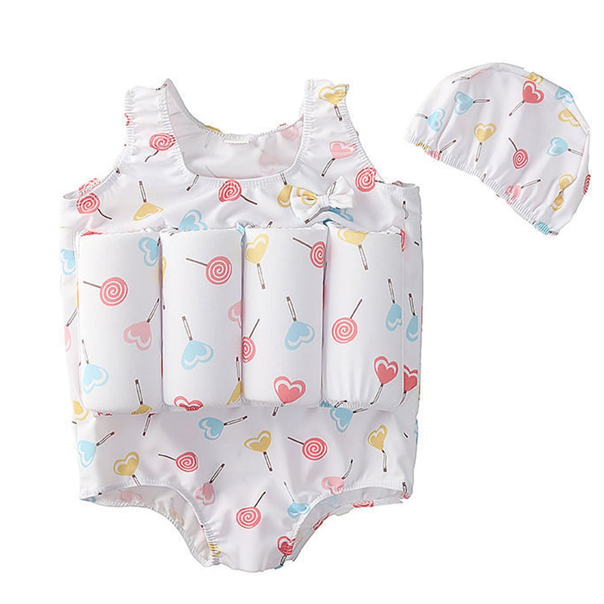 One-Piece Children Buoyancy Swimsuit Swim Vest Detachable Float ...