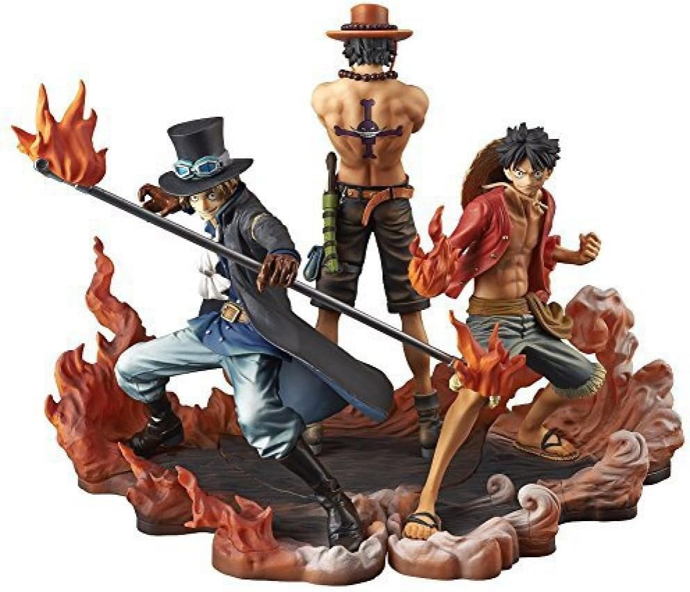 One Piece Colorful Trio DXF Assembled Figure Model: Luffy, Ace, and ...