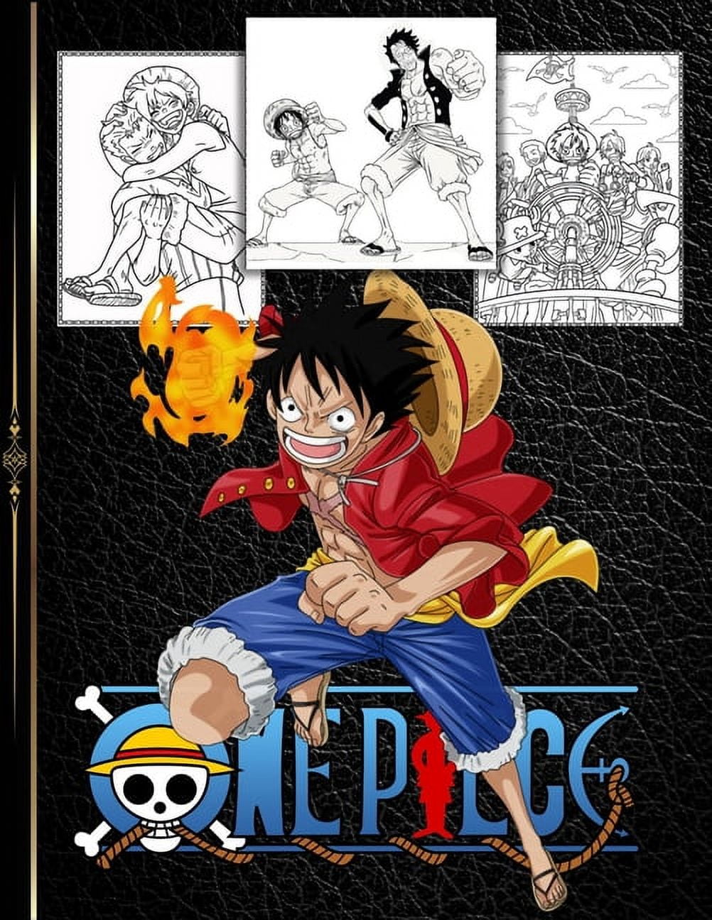 One Piece Coloring Book: Black Edition New Coloring Pages Filled With ...