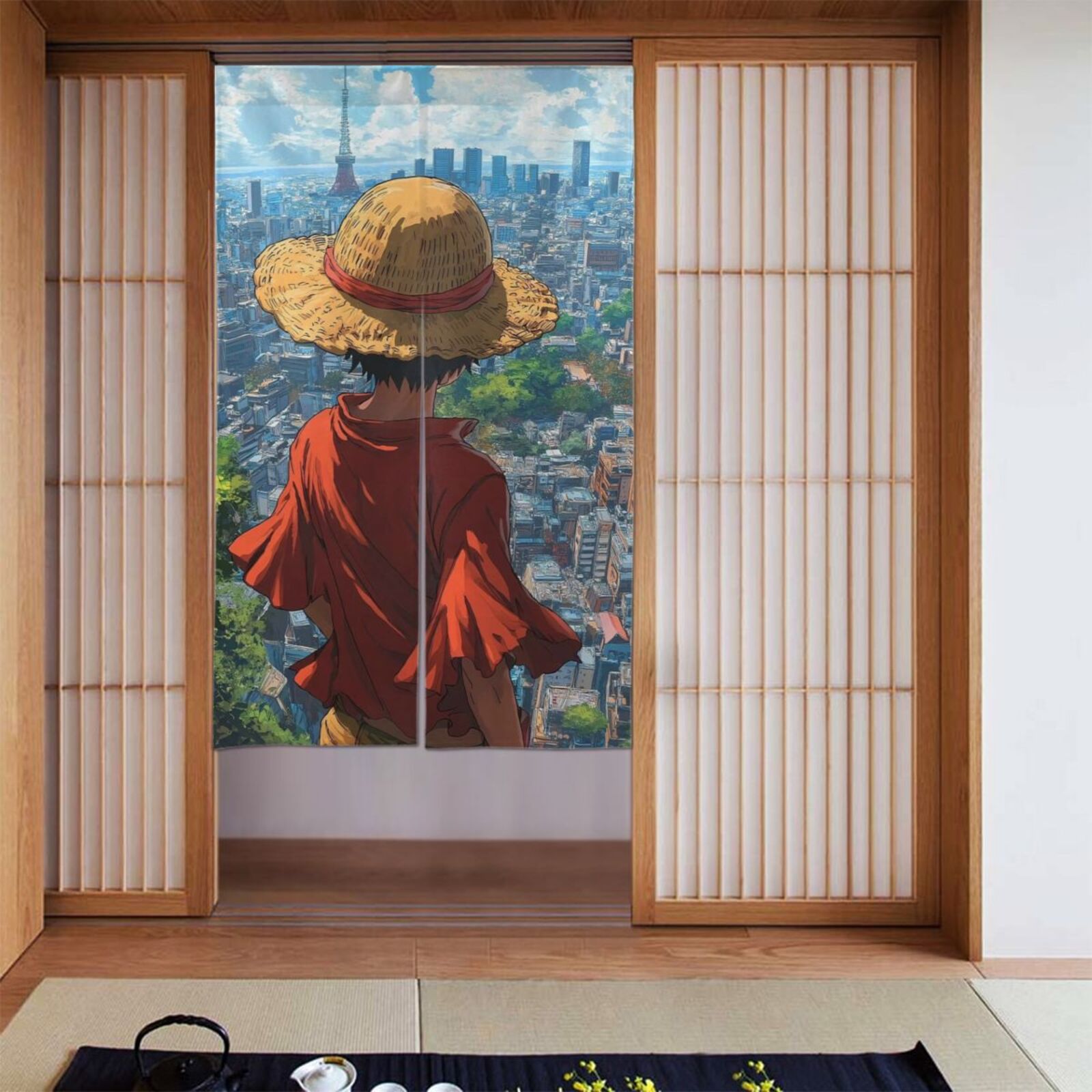 One Piece Custom Funny Photo Doorway Curtain, Customized Personalized ...