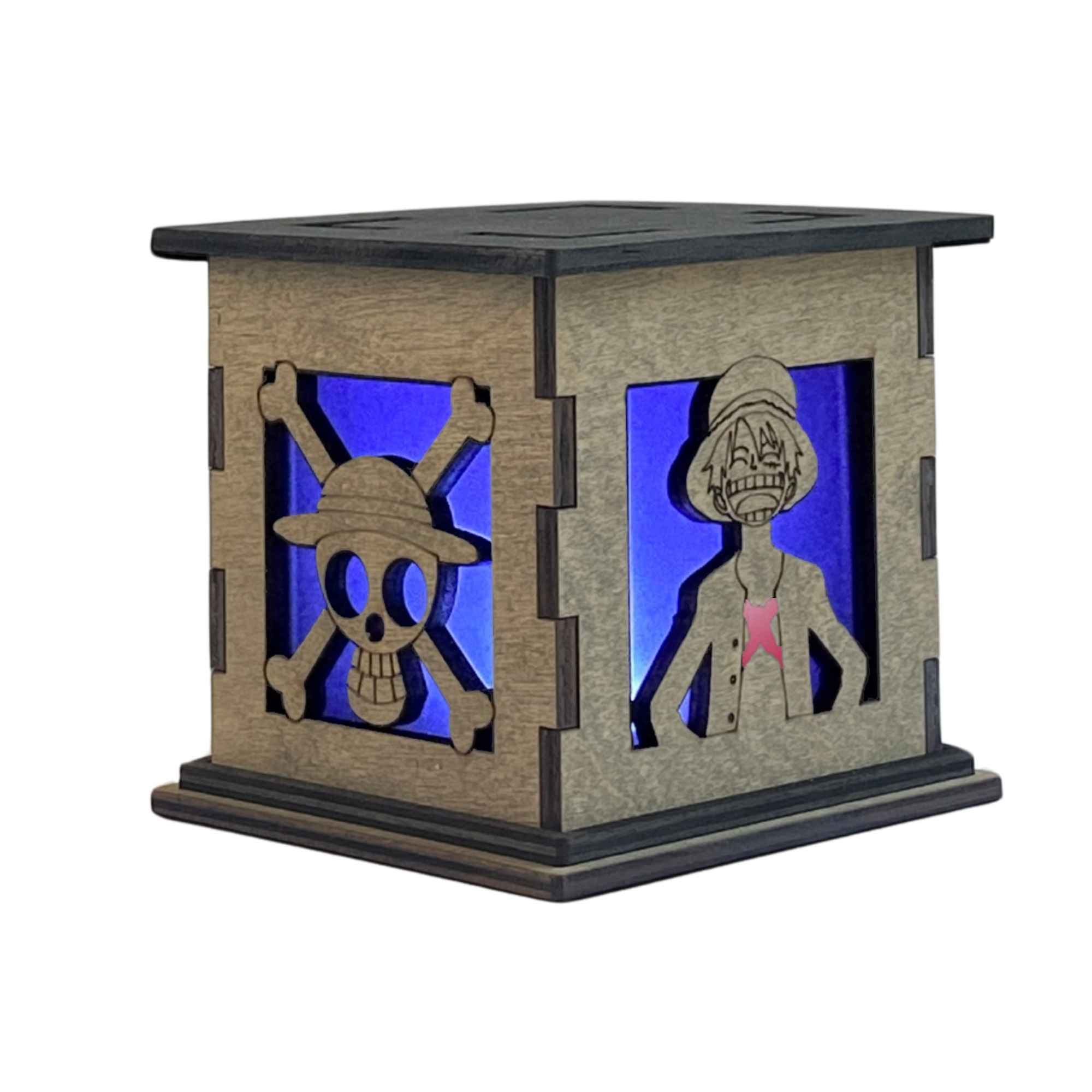 One Piece Decorative Glow Box - Luffy with Chest Scar & Jolly Roger ...