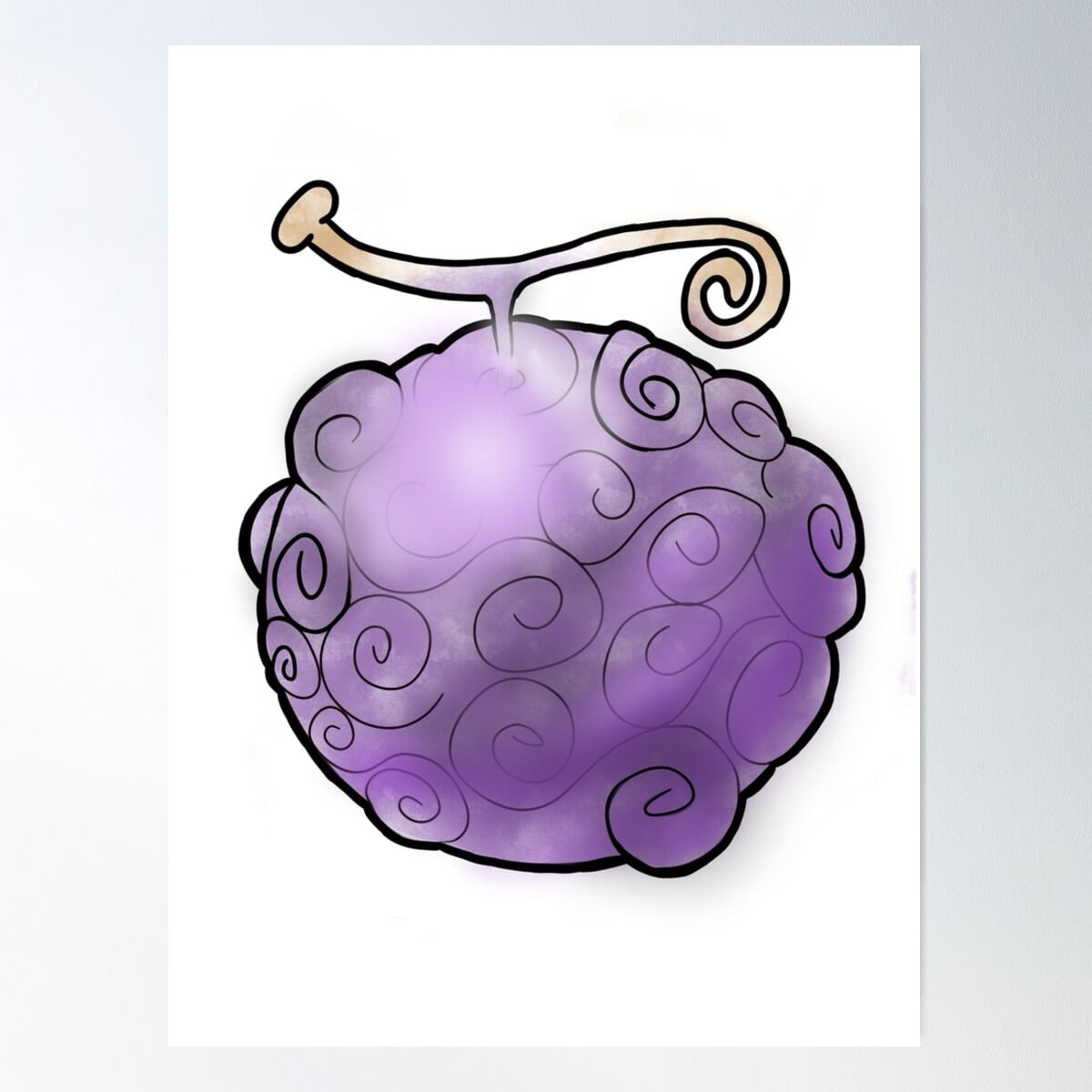 One Piece Devil Fruit Poster Wall Art, Modern Wall Decor For Living ...