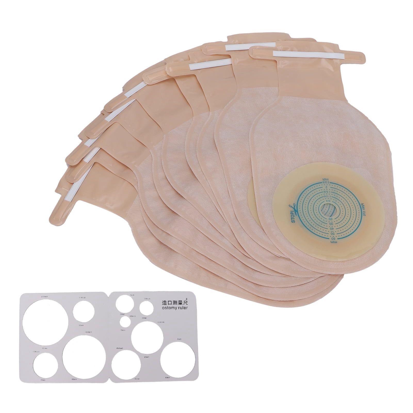 One‑Piece Disposable Ostomy Bags, 10Pcs Colostomy Bags Skin-Friendly ...