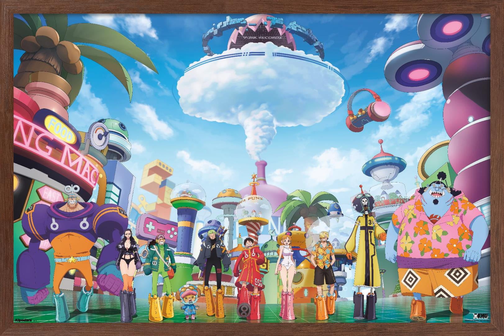 One Piece: Egghead Arc - City Group Wall Poster, 22.375" x 34" Framed ...