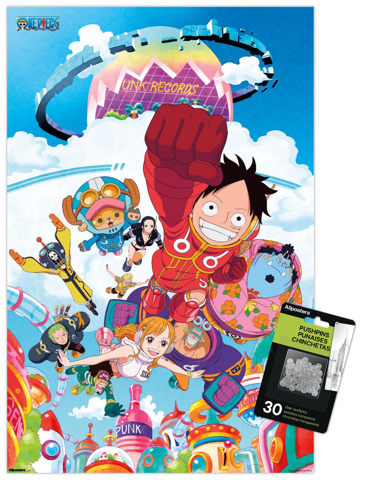 One Piece: Egghead Arc - Future Island Group Wall Poster with Push Pins ...