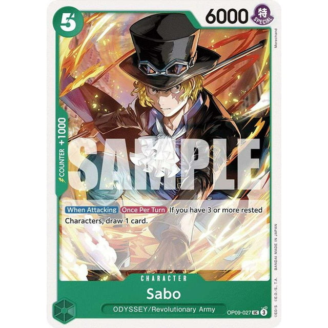 One Piece Emperors in the New World Uncommon Sabo OP09-027 - Walmart.com