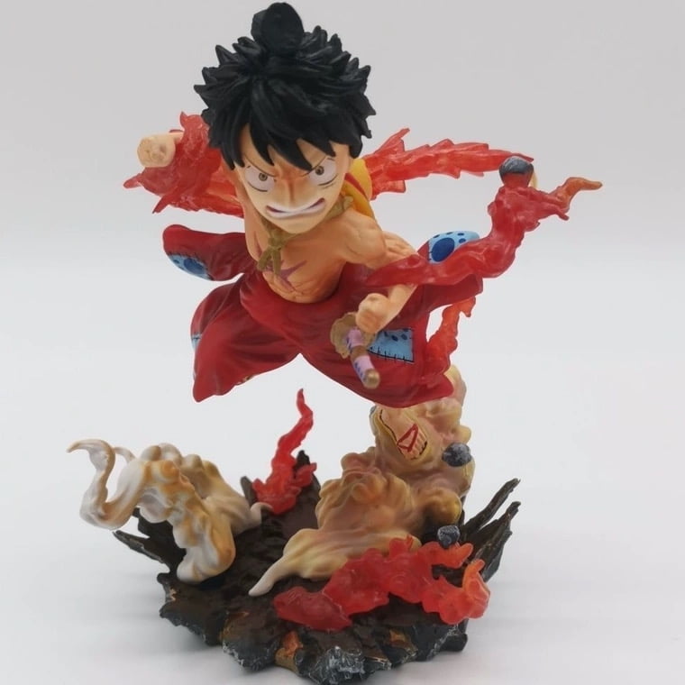 One Piece Figures, Monkey D. Luffy Fire Fist Statue 12cm/4.7inch Q ...
