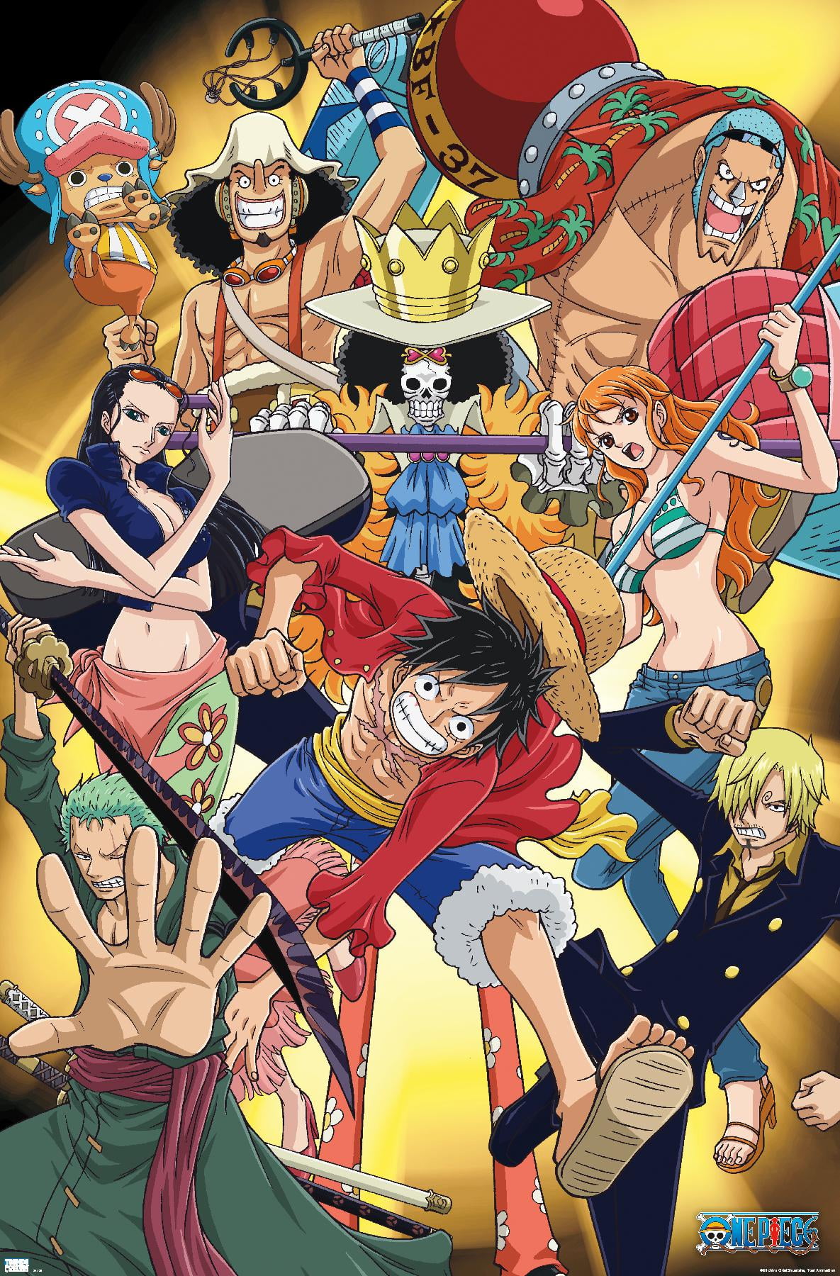 One Piece: Fishman Island - Crew Gold Wall Poster, 14.725" x 22.375 ...