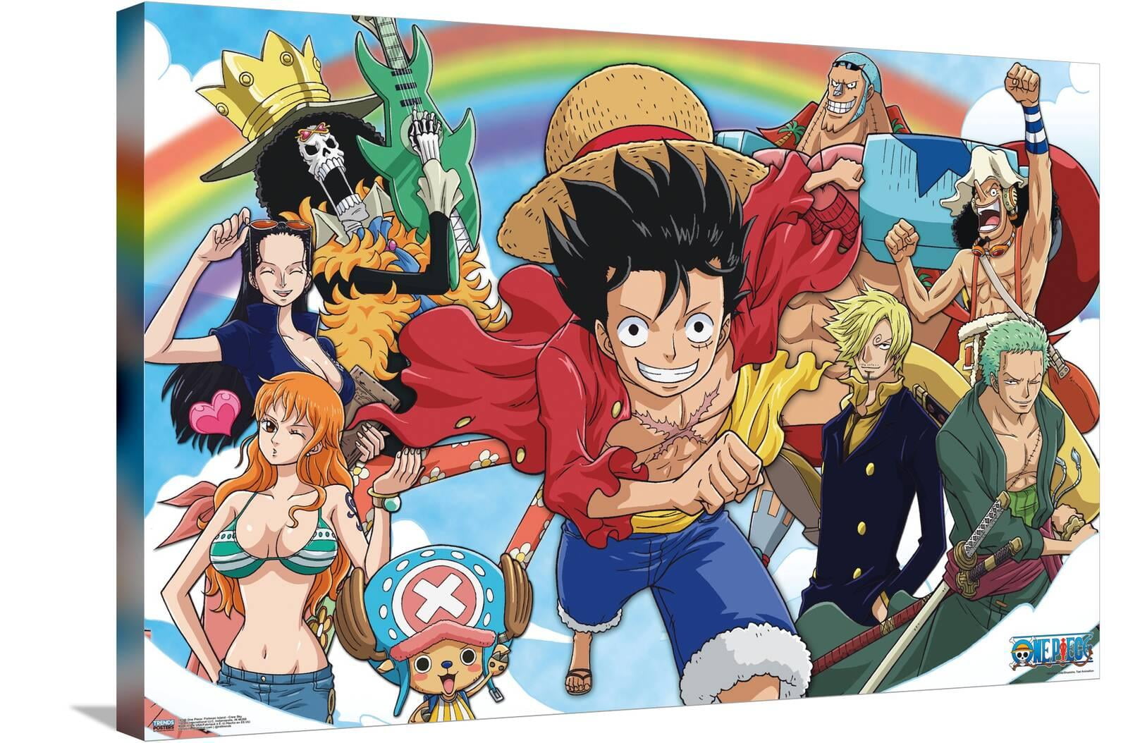 One Piece: Fishman Island - Crew Sky Canvas Wall Poster, 22.375" x 34 ...