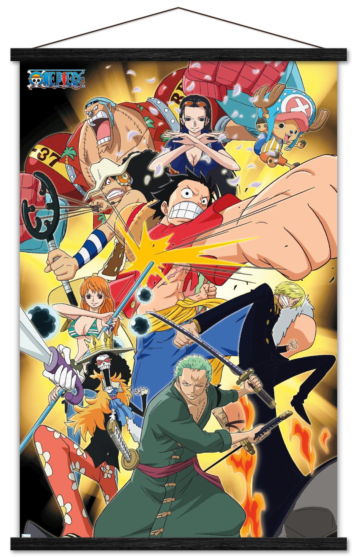 One Piece: Fishman Island - Pirate Crew Wall Poster with Magnetic Frame ...