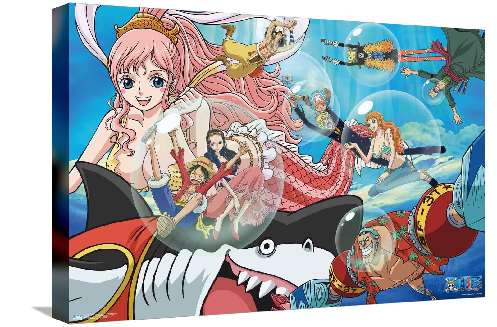 One Piece: Fishman Island - Underwater Group Canvas Wall Poster, 14.725 ...