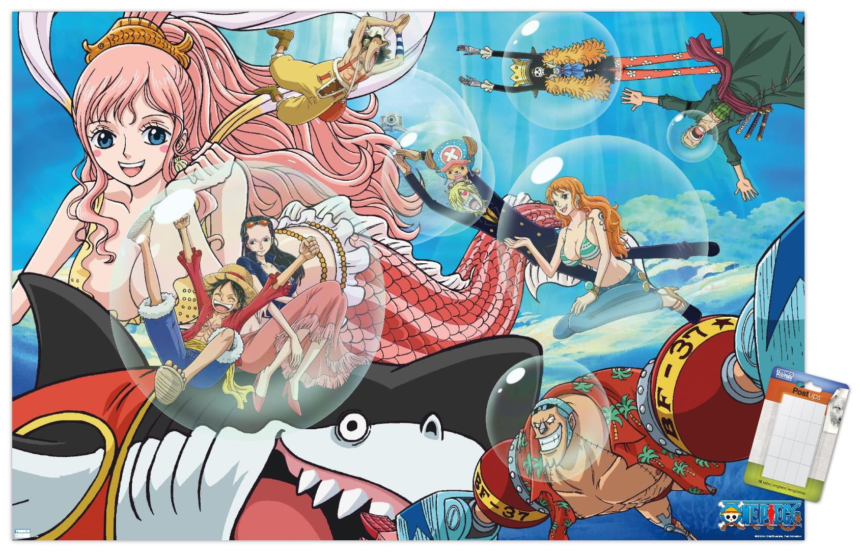 One Piece: Fishman Island - Underwater Group Wall Poster, 14.725" x 22. ...