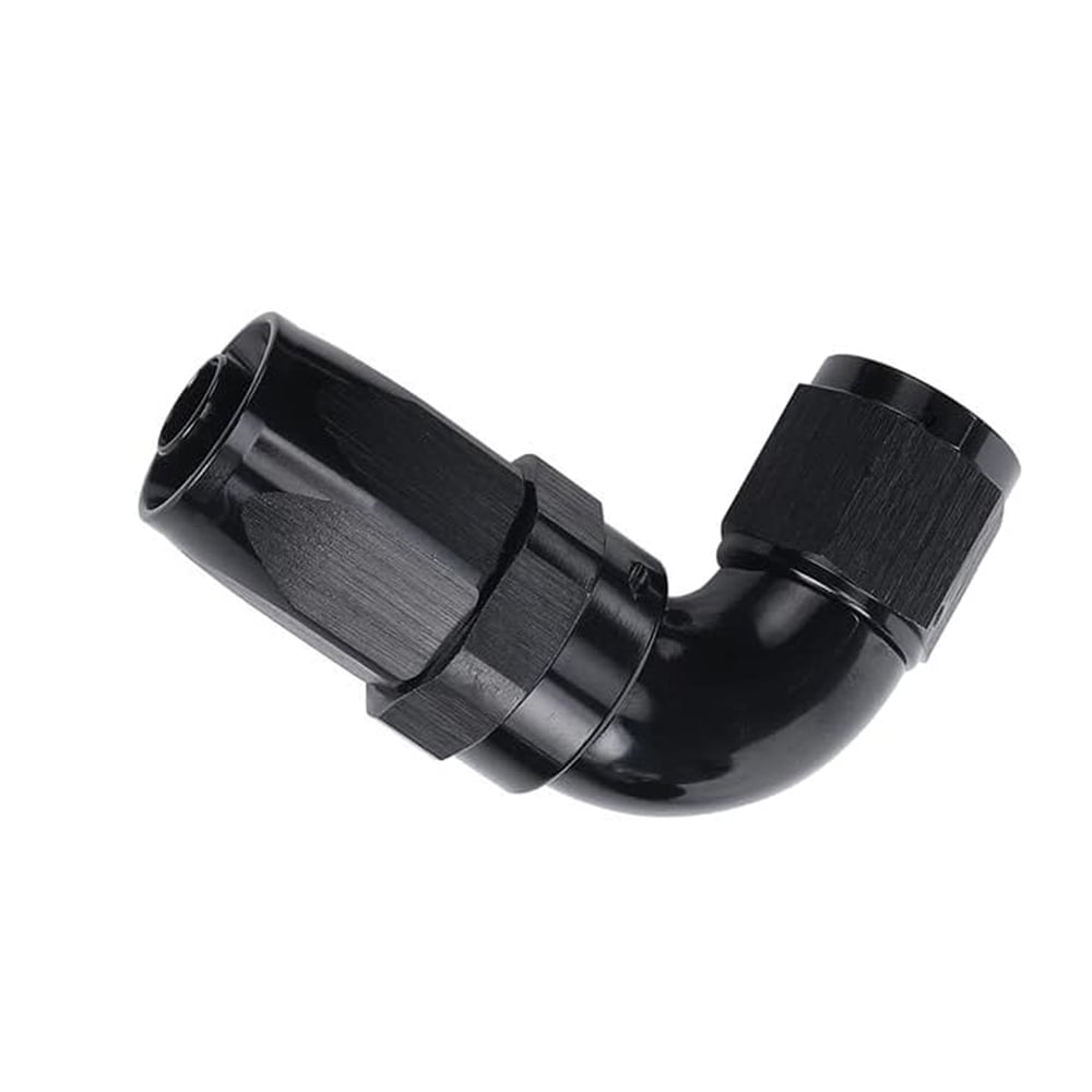 One Piece Full Flow Swivel 90 Degree Hose End -8 AN Fitting Aluminum ...