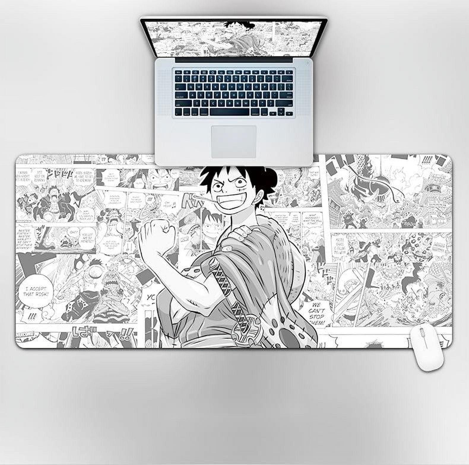 One Piece Gaming Keyboard and Mouse Pad Large Gamer Mouse Mat Non-Slip ...