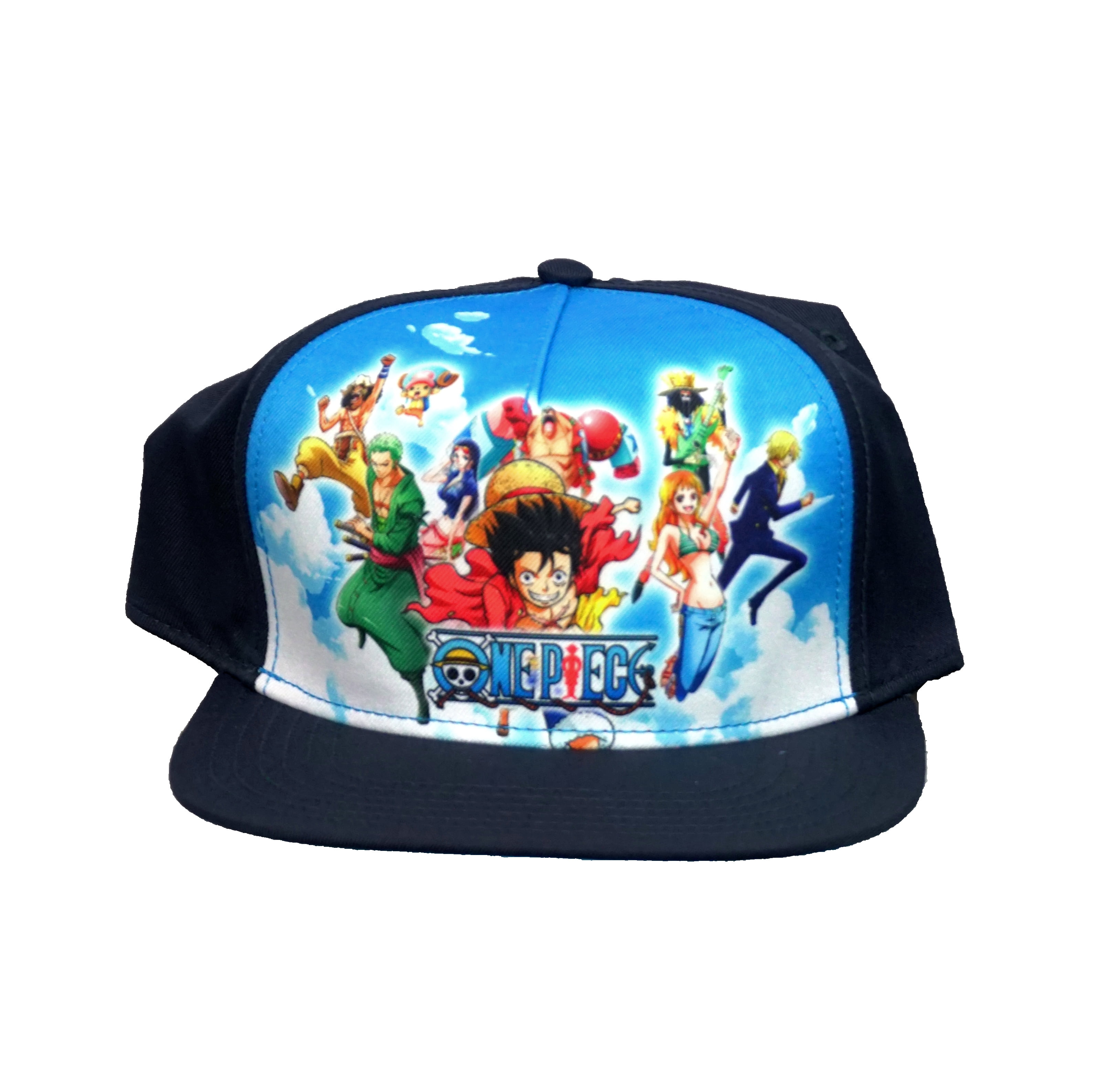 One Piece Giant Group Sublimation Image Snapback Hat Adjustable Black ...