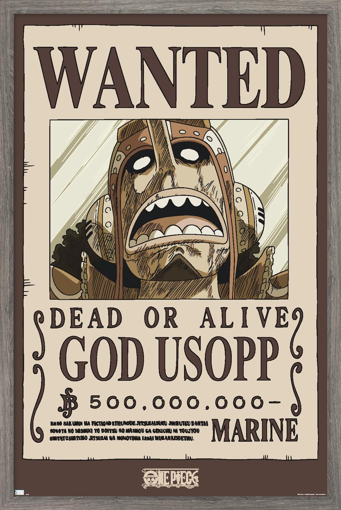 One Piece - God Usopp Wanted Poster Wall Poster, 14.725" x 22.375 ...