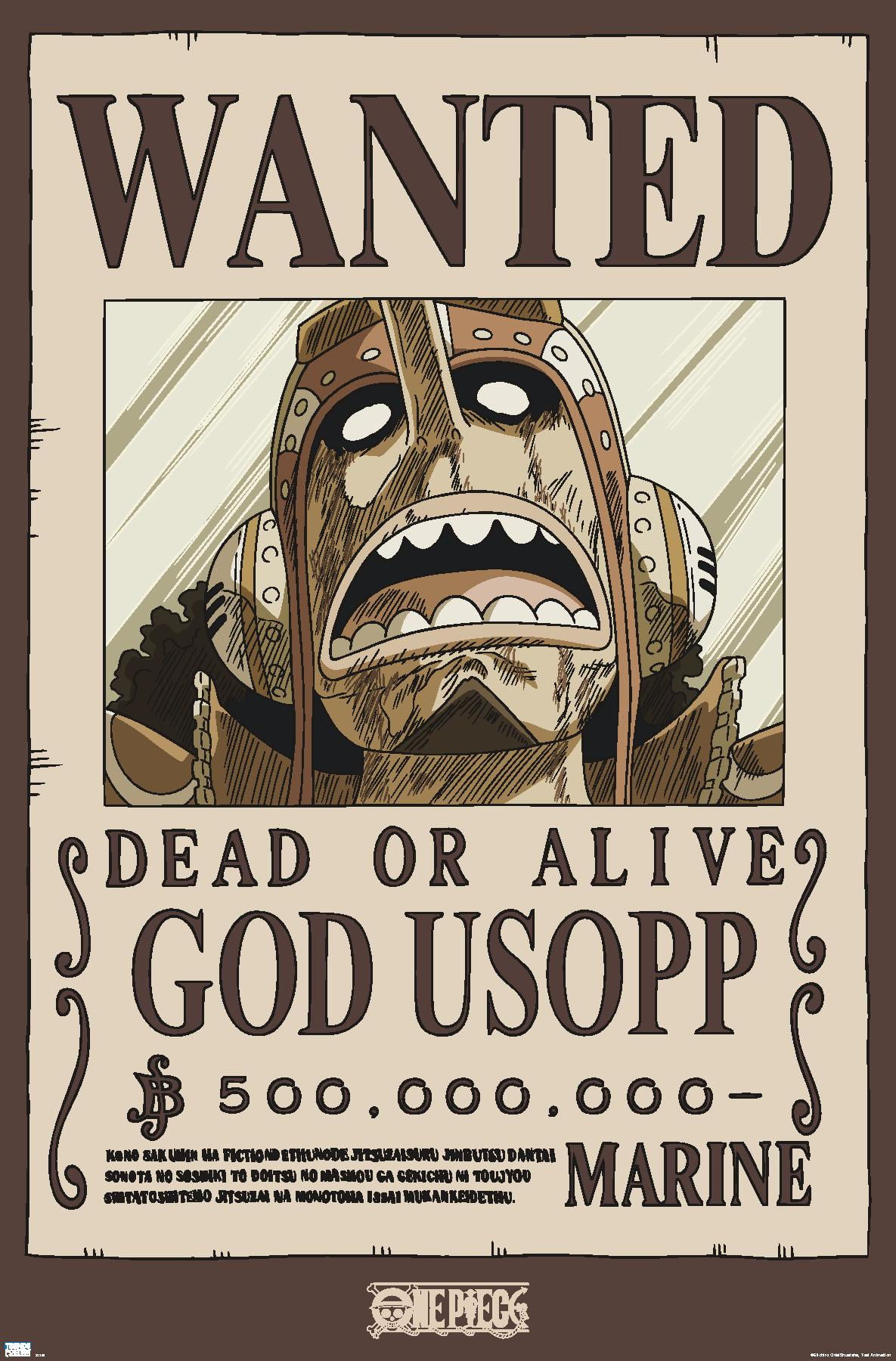 One Piece - God Usopp Wanted Poster Wall Poster, 22.375" x 34 ...