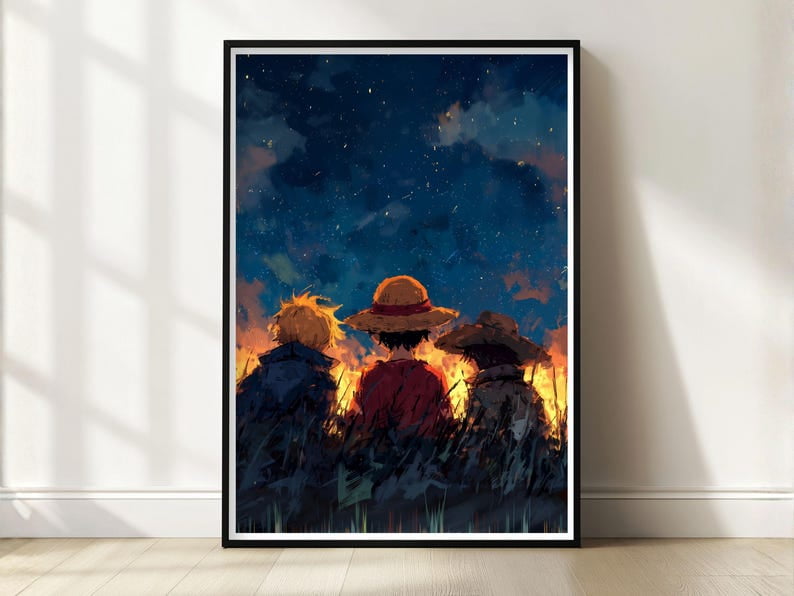 One Piece Inspired Poster - Luffy, Ace & Sabo - Wall Art for Fans 8x12 ...