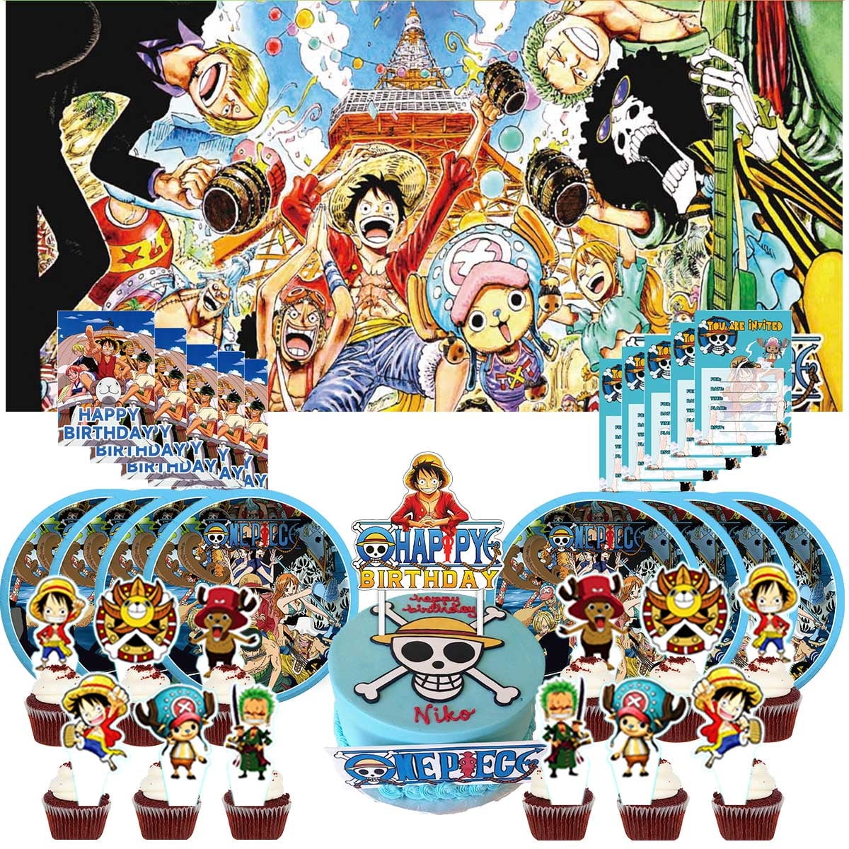 One Piece Invite Invitation Cards Party Supplies Decor Decorations ...