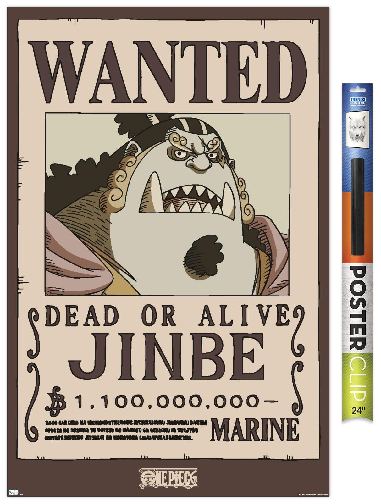 One Piece - Jinbe Wanted Poster Wall Poster, 22.375" x 34" - Walmart.com