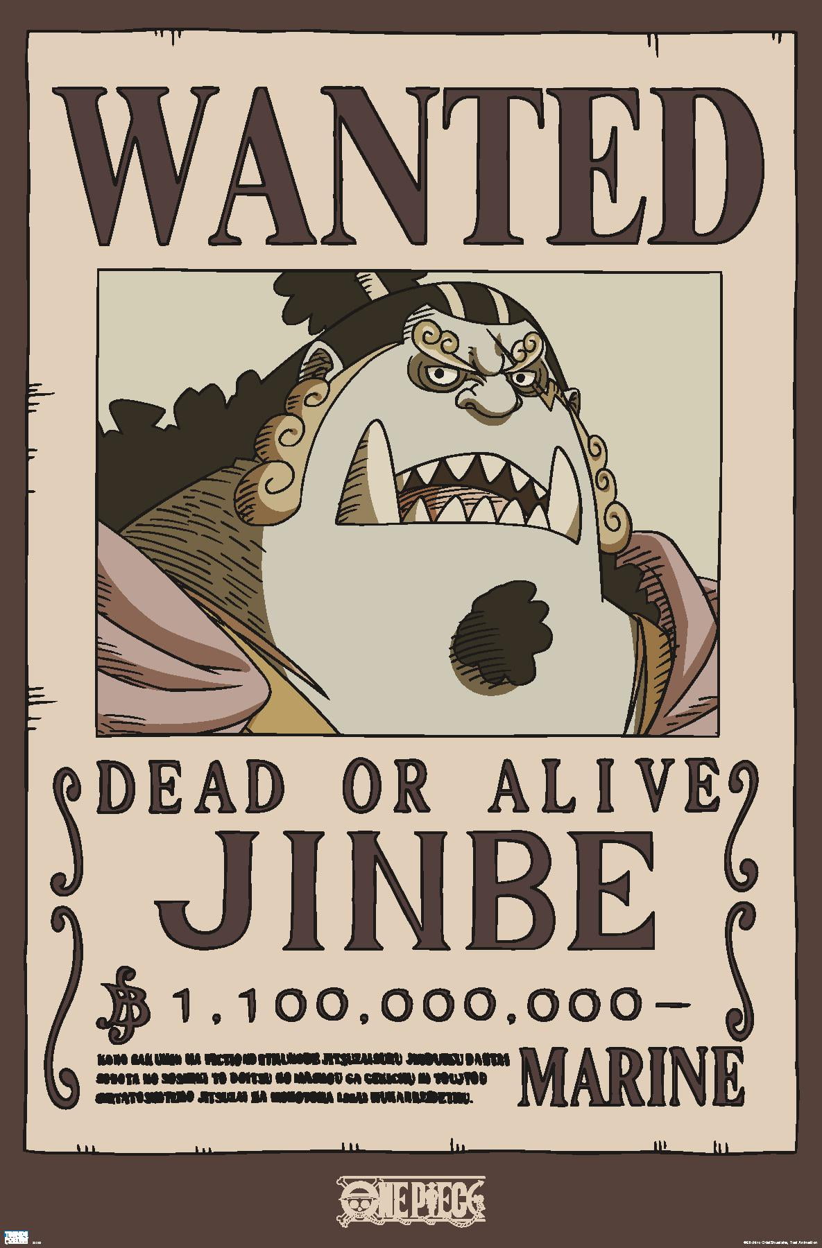 One Piece - Jinbe Wanted Poster Wall Poster, 22.375" x 34" - Walmart.com