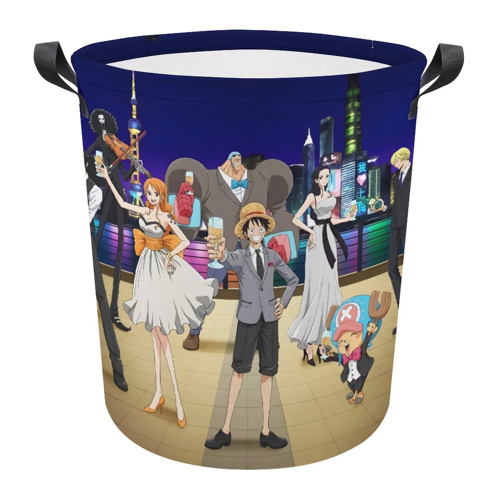 One Piece Kid Boy Girl Laundry Hamper with Handle Collapsible Clothes ...