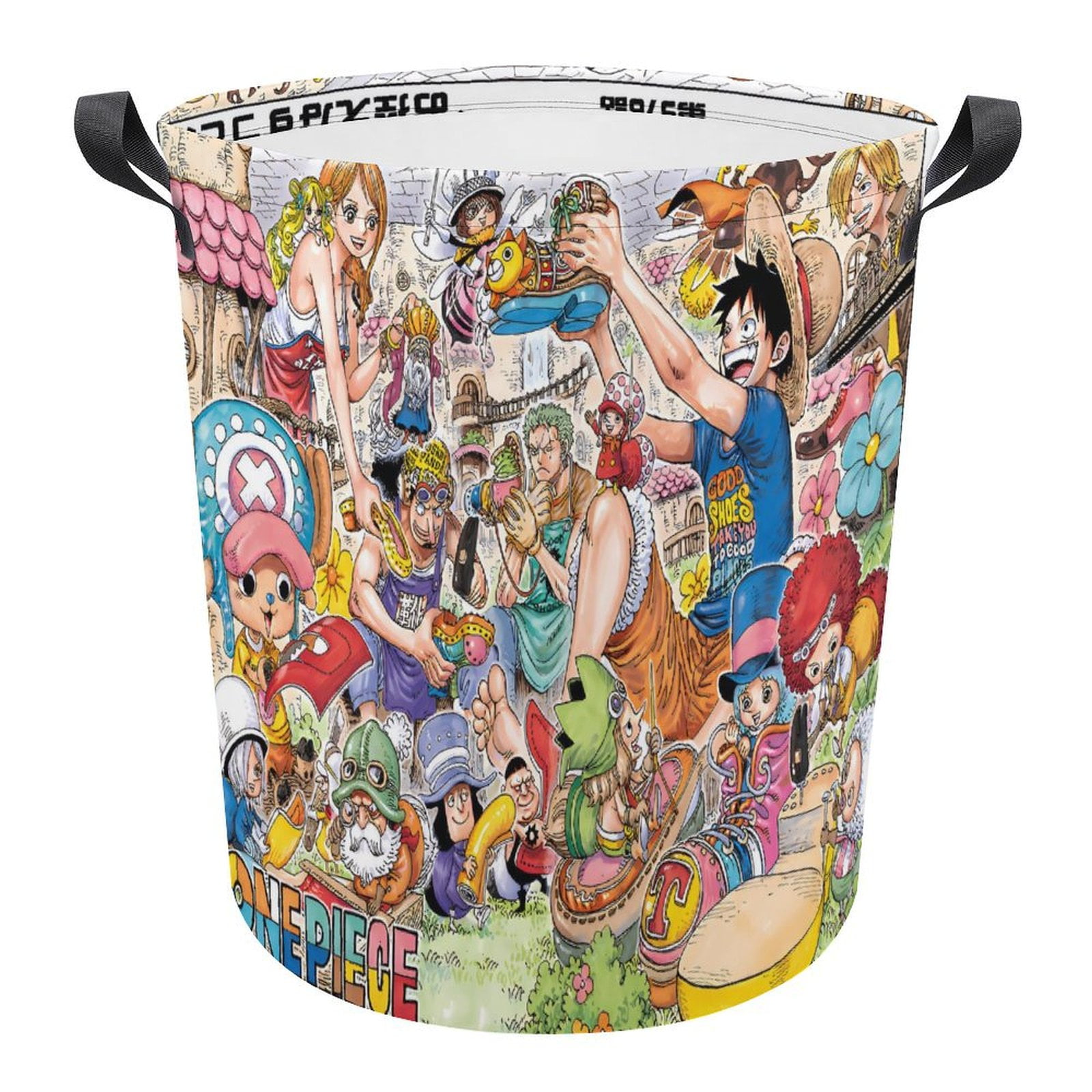 One Piece Kid Boy Girl Laundry Hamper with Handle Collapsible Clothes ...