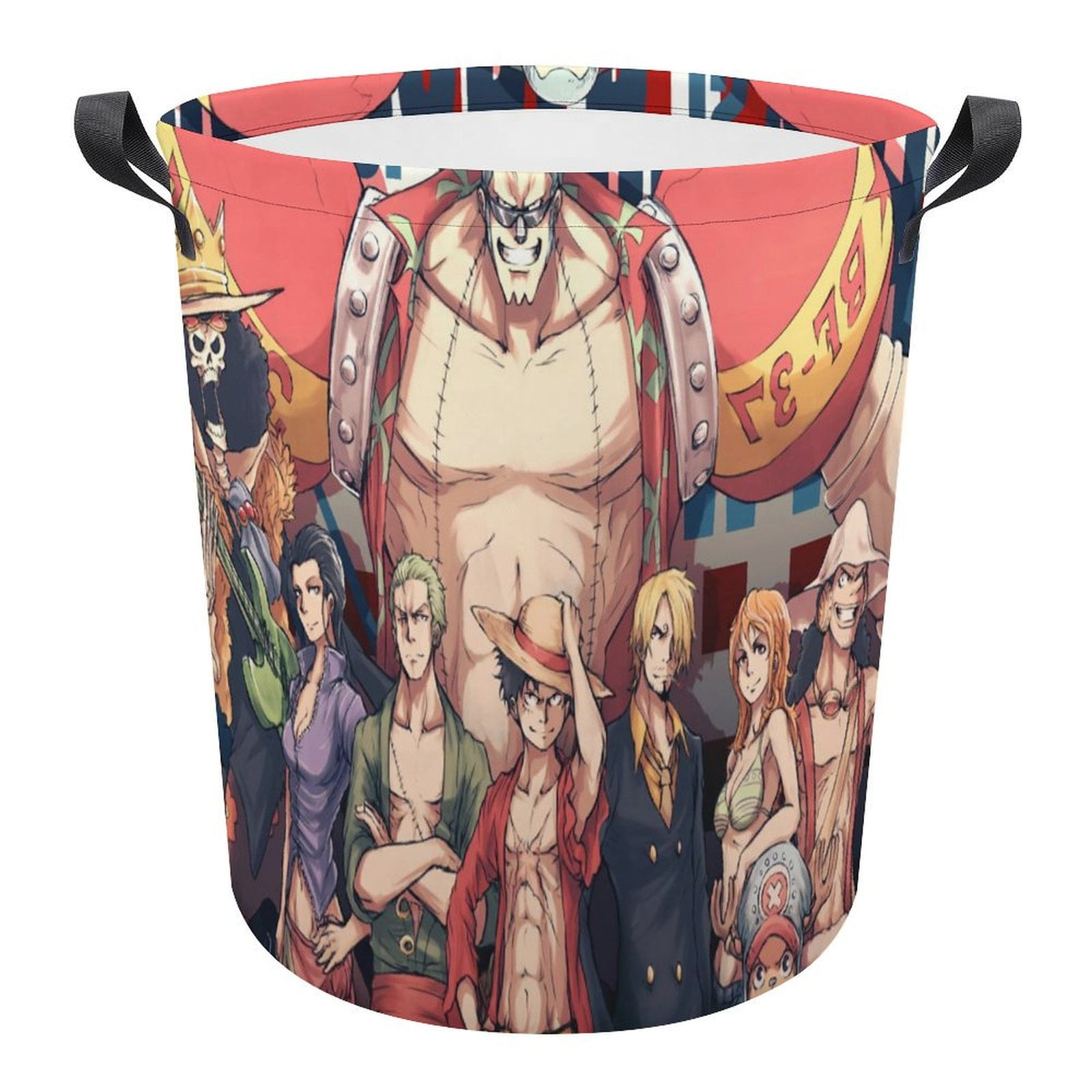 One Piece Kid Boy Girl Laundry Hamper with Handle Collapsible Clothes ...