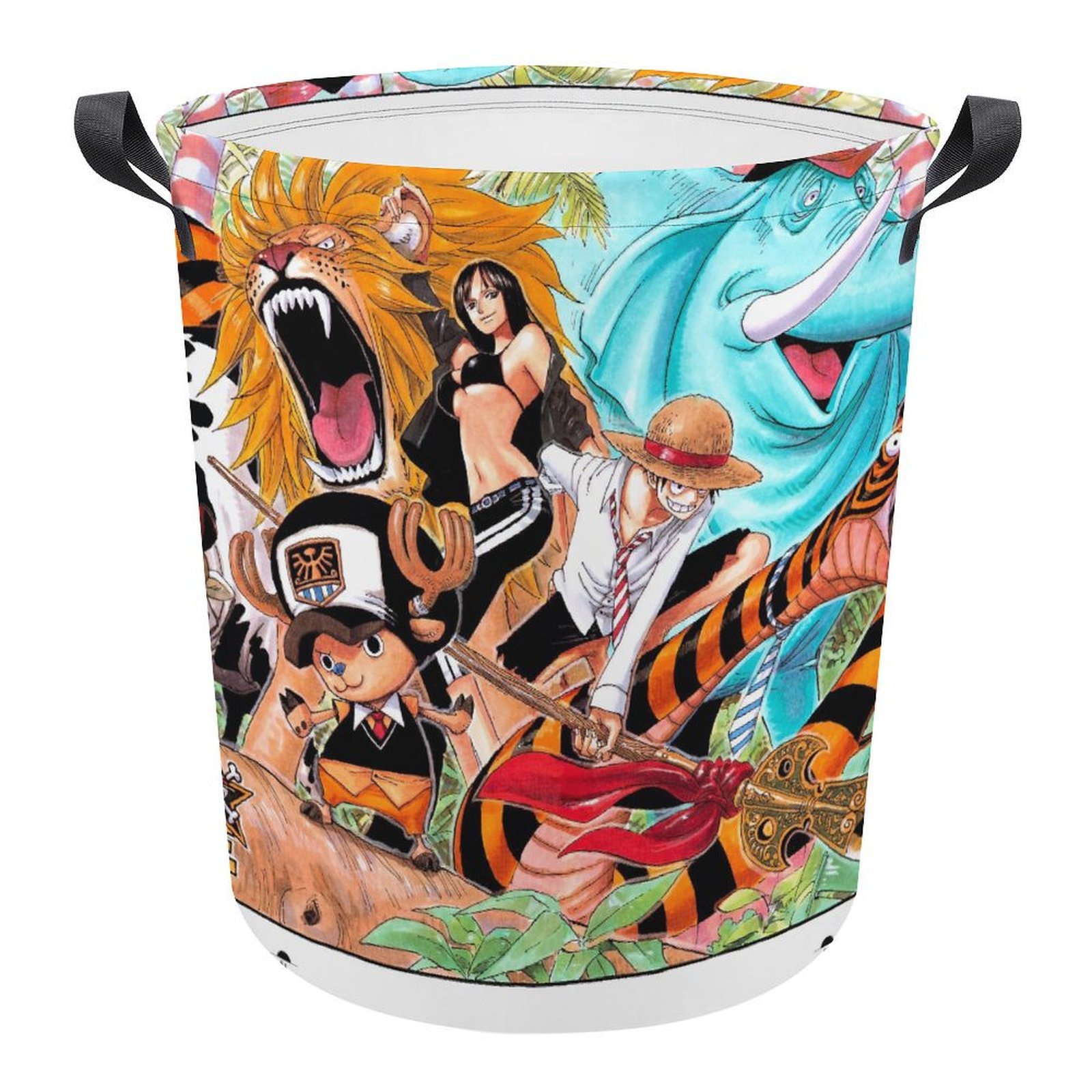 One Piece Kid Boy Girl Laundry Hamper with Handle Collapsible Clothes ...