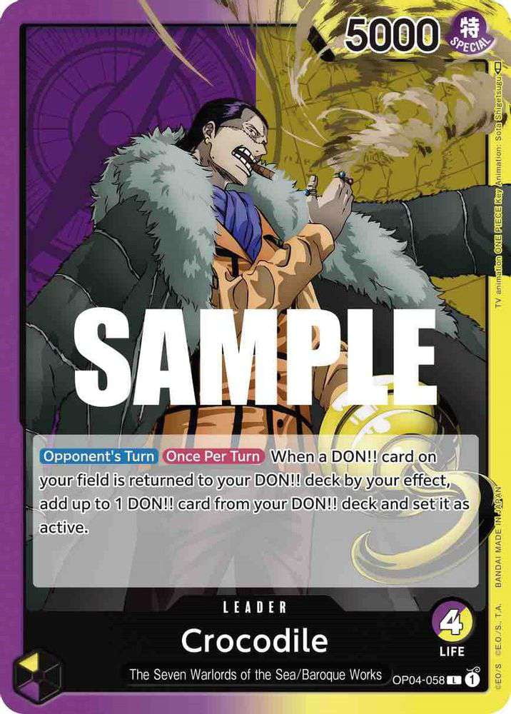 One Piece Kingdoms of Intrigue Leader Crocodile OP04-058 - Walmart.com