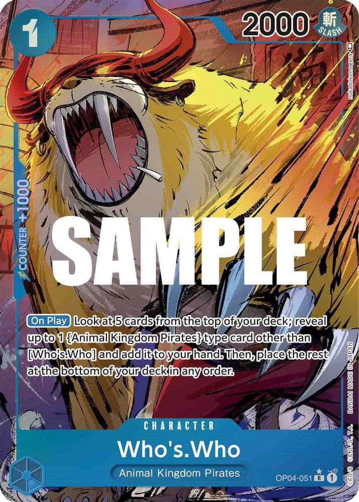 One Piece Kingdoms of Intrigue Rare Who's.Who OP04-051 (Alternate Art ...