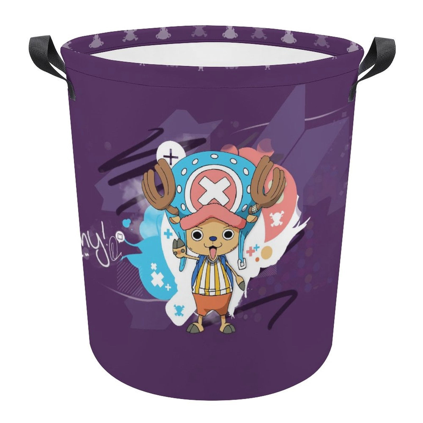 One Piece Laundry Basket Foldable Cartoon Laundry Hamper Oxford Cloth ...