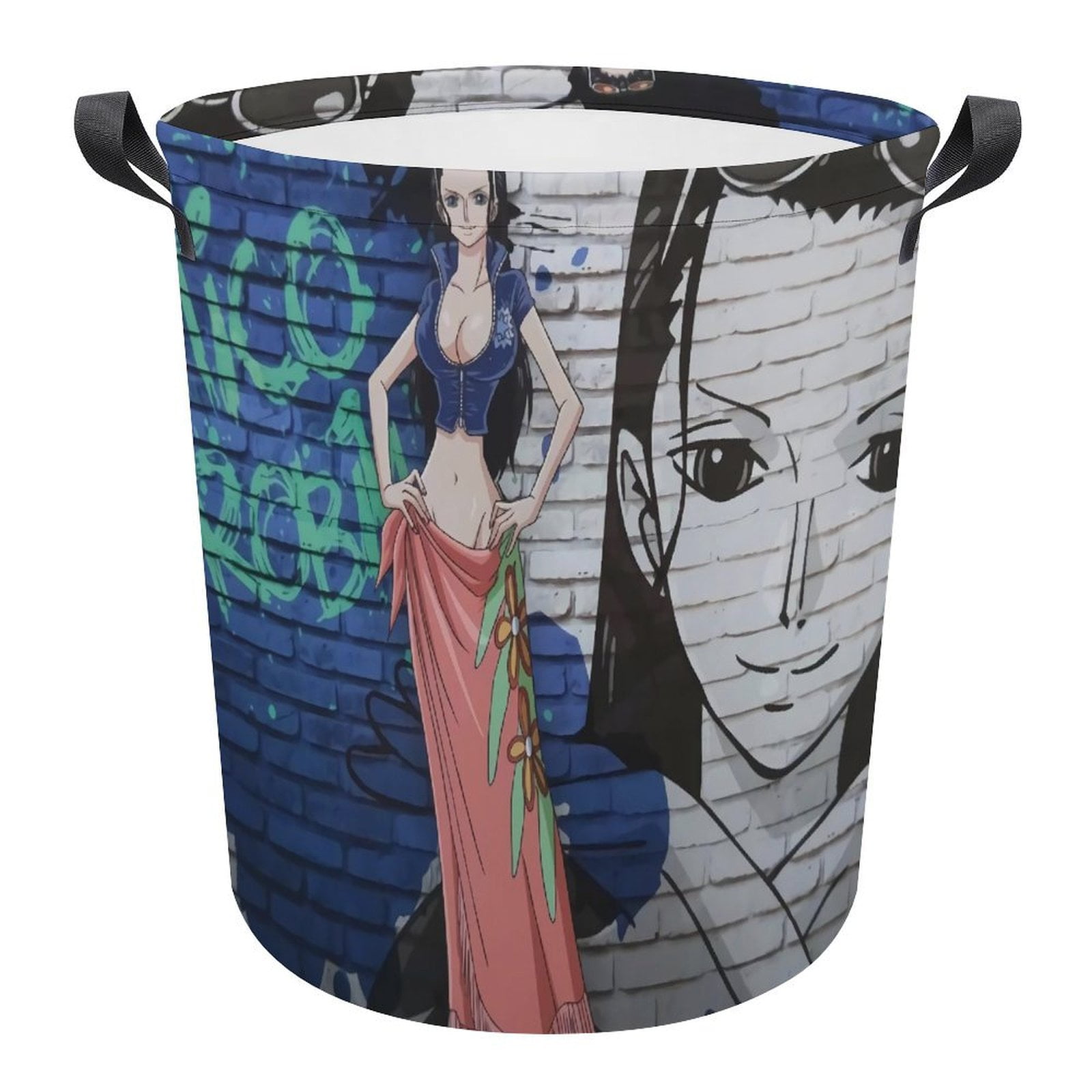 One Piece Laundry Basket Foldable Cartoon Laundry Hamper Oxford Cloth ...