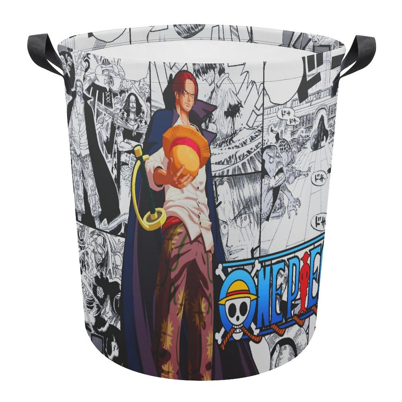 One Piece Laundry Basket Foldable Cartoon Laundry Hamper Oxford Cloth ...