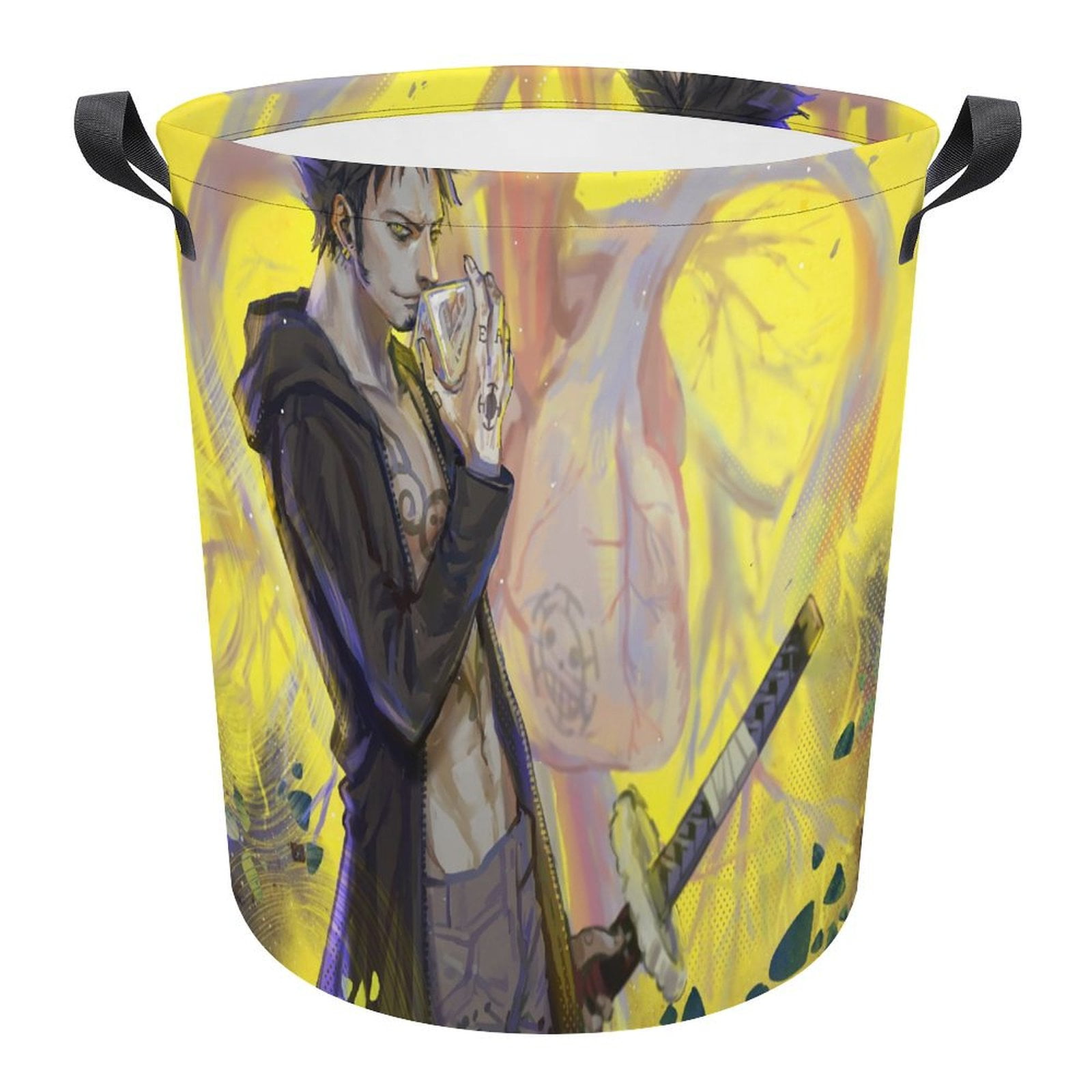 One Piece Laundry Basket Organizer, Collapsible Laundry Hamper Fabric ...