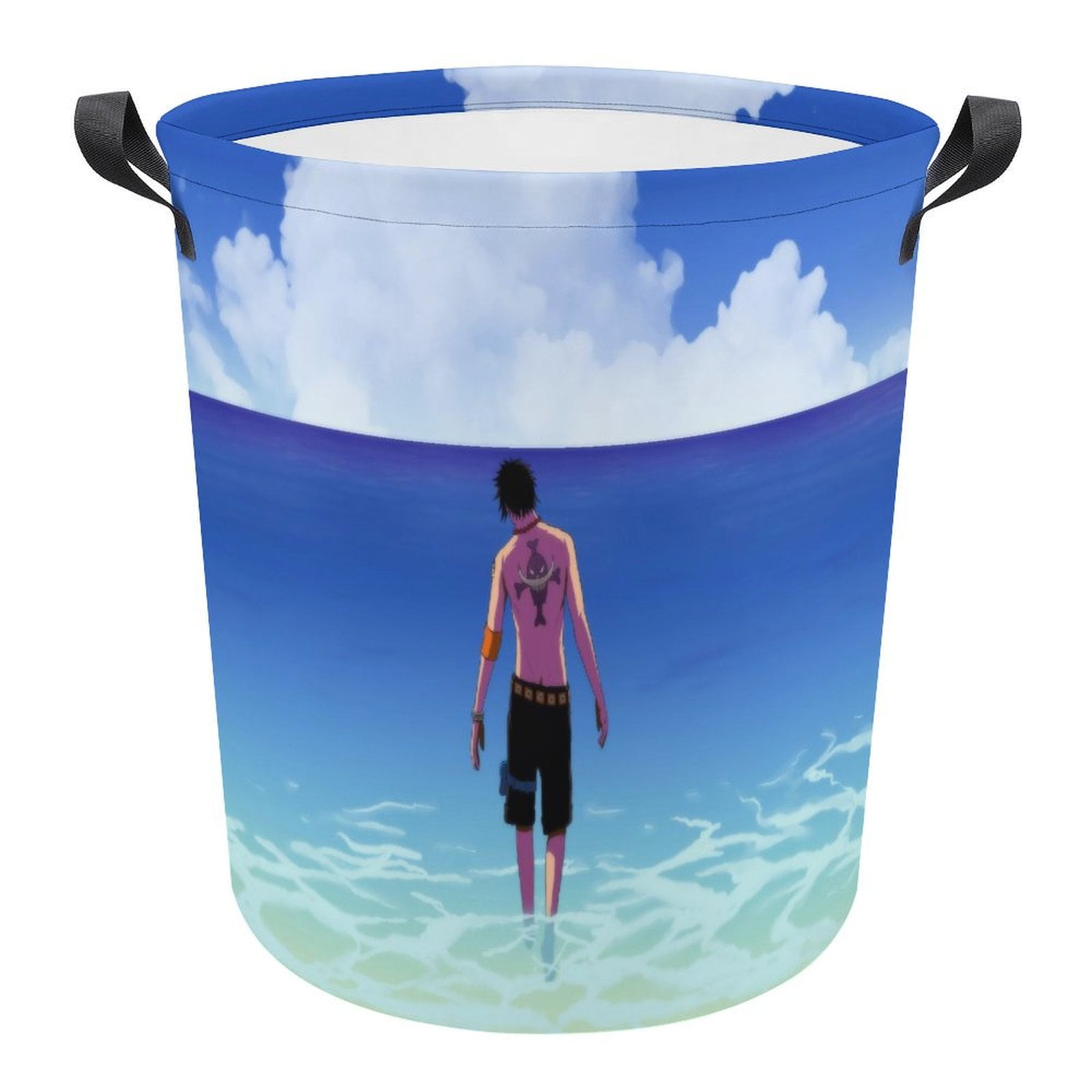 One Piece Laundry Basket Organizer, Collapsible Laundry Hamper Fabric ...