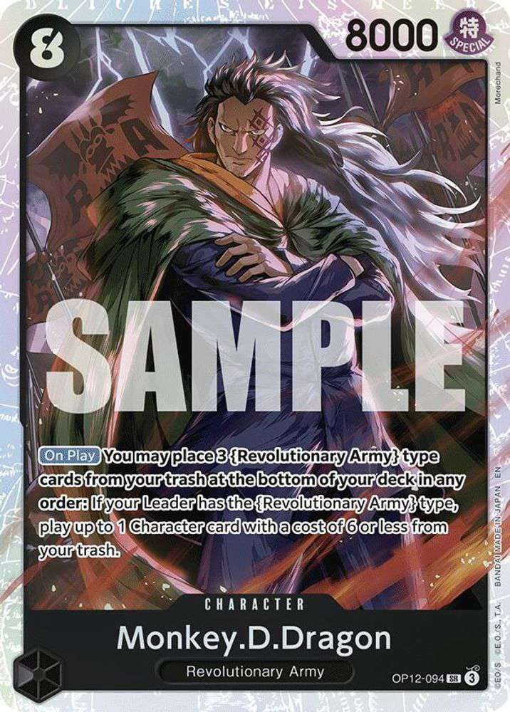 One Piece Legacy of the Master Super Rare Monkey.D.Dragon OP12-094 ...